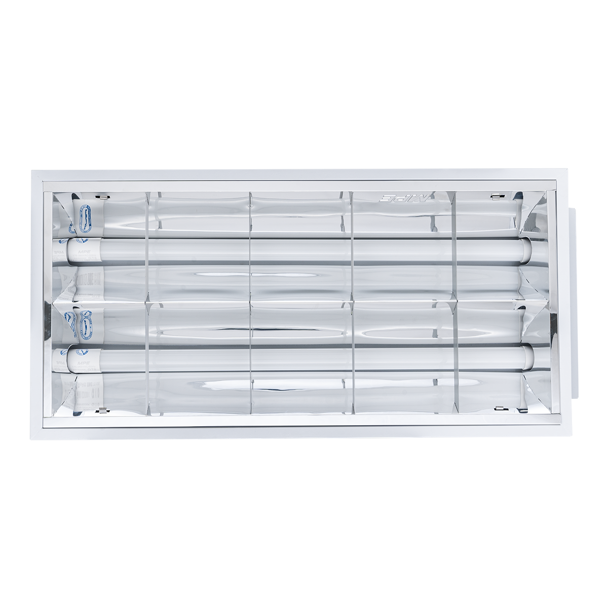 LED Tube Glass Louver Fixture Grille Light Double 0.6m Cool White MATL-210T