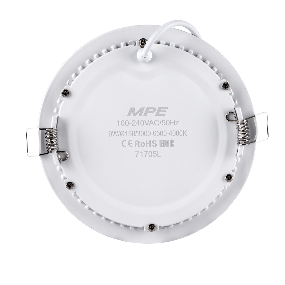 Recessed LED Panel Round 9W 3-Color Settings RPL-9/3C