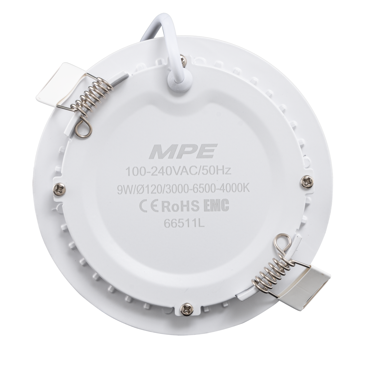 Recessed LED Panel Round Gold Border 9W 3-Color Settings RPL-9S/3C/G