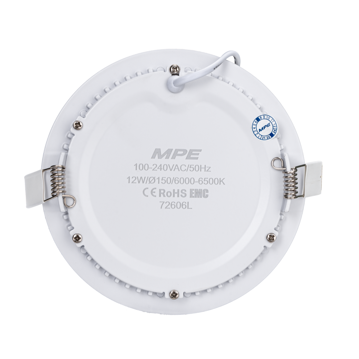 Recessed LED Panel Round Gold Border 12W Cool White RPL-12ST/G